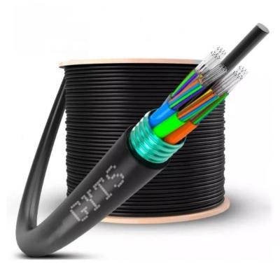 China 24/48/72/96 Fiber Bow Type Tight Buffer Outdoor Singlemode GYTS Armored Cable for FTTH for sale