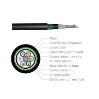 China GYTS Armored Underground Pipeline Fiber Optic Cable with FRP Reinforcer G657A/G652D for sale