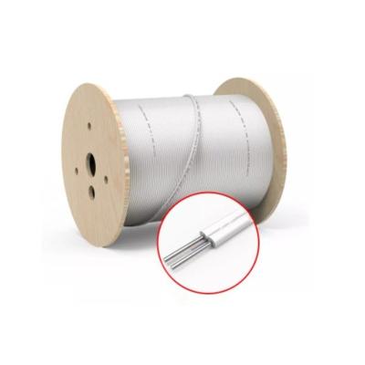 China Steel Central Strengthen Member FTTH LSZH Square Outdoor 2X5 2X3 Indoor White Fiber Optic Optical Drop Cable for sale