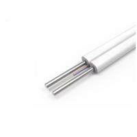 China Steel Central Strengthen Member FTTH LSZH Square Outdoor 2X5 2X3 Indoor White Fiber Optic Optical Drop Cable for sale
