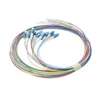 China 12 Cores FTTH Fiber Optic LC UPC LZH/PVC Pigtail 0.9mm Diameter TDM 900 2 Singlemode for sale