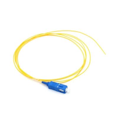 China Low IL SC APC/UPC SM/MM simplex singlemode indoor Fiber optic pigtail Customize Fiber length for sale