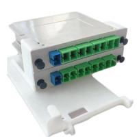 China FTTX Plc Lgx Passive Ftth Fiber Box Splitter 1X16 Gpon Fiber Sc Upc Apc Insertion Plc Splitter for sale