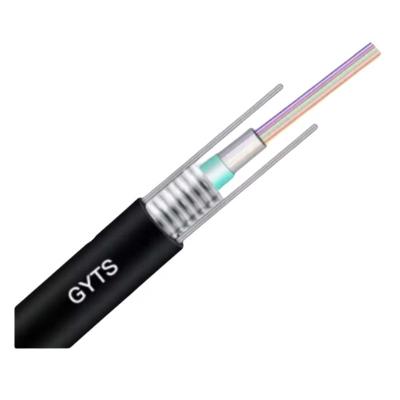 China Number of Conductors 4 Fibconet FTTH ADSS GYTS Armored Outdoor Drop Fiber Optic Cable for sale