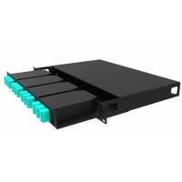 China 1U 19' Racks Enclosure MPO-LC Connector Fiber Optic Cassette Patch Panel for Rack Mount for sale