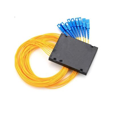 China 1X8 SC UPC Singlemode Fiber Optic ABS BOX PLC Splitter for Fiber Patch Cord Manufacture for sale