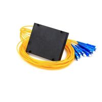 China 1X8 SC UPC Singlemode Fiber Optic ABS BOX PLC Splitter for Fiber Patch Cord Manufacture for sale