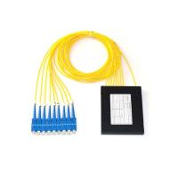 China 1X8 SC UPC Singlemode Fiber Optic ABS BOX PLC Splitter for Fiber Patch Cord Manufacture for sale
