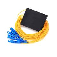 China 1X8 SC UPC Singlemode Fiber Optic ABS BOX PLC Splitter for Fiber Patch Cord Manufacture for sale