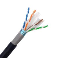 China 1000ft/305m Solid Bare Copper Double Shielded Cat 6A SFTP/SF/UTP Ethernet Network LAN Cable for sale