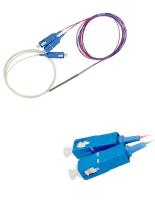China FTTH 0.9mm/2.0mm/3.0mm 1 * 2 SM Mini Fiber Optic FBT Splitter with Splitter Ratio 1 2 for sale