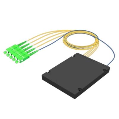 China Mini Tube/ABS Box/Plug-in PLC Splitter 1x4 1x8 SC APC for Fiber Optic FTTH and 3 for sale