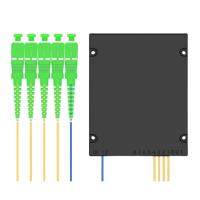 China Mini Tube/ABS Box/Plug-in PLC Splitter 1x4 1x8 SC APC for Fiber Optic FTTH and 3 for sale