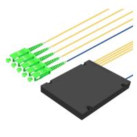 China Mini Tube/ABS Box/Plug-in PLC Splitter 1x4 1x8 SC APC for Fiber Optic FTTH and 3 for sale