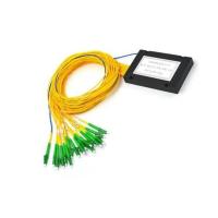 China 1 * 8-way ABS Box SC APC UPC Multiplexer FTTH Optical PLC Splitter for GPON EPON Fiber for sale