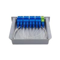 China 1x2/1x4/1x8 SC UPC SM 0.9mm Fiber Optic PLC Splitter for FTTH LGX Type 1x8 Fiber Core for sale