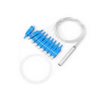 China Operating Wavelength 2 Conductor PLC Fiber Splitter with FC/SC/LC/ST Connector for sale