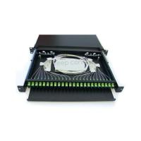 China Drawer Type Rack Mount Splicing Fiber Optic Patch Panel for Fiber Patch Cord Manufacture for sale