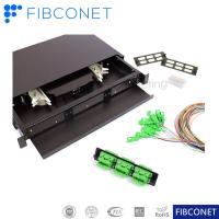 China Drawer Type Rack Mount Splicing Fiber Optic Patch Panel for Fiber Patch Cord Manufacture for sale