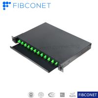 China Drawer Type Rack Mount Splicing Fiber Optic Patch Panel for Fiber Patch Cord Manufacture for sale