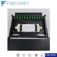 China Drawer Type Rack Mount Splicing Fiber Optic Patch Panel for Fiber Patch Cord Manufacture for sale