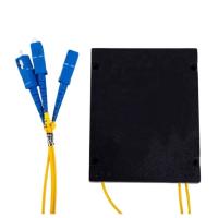 China 1x16 PLC splitter FTTX with ABS plastic box type and SC LC FC ST APC UPC PC connector for sale