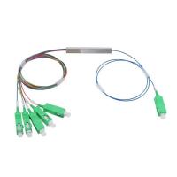 China FTTH Fiber Optic Equipment 1x5 PLC Splitter with Operating Wavelength 1260-1650nm for sale