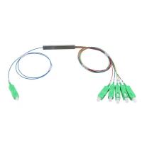 China FTTH Fiber Optic Equipment 1x5 PLC Splitter with Operating Wavelength 1260-1650nm for sale