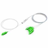 China FTTH FC/SC/LC/ST Fiber Optic 1X2 1X16 Mini PLC Splitter with SC APC/UPC Tube Connector for sale