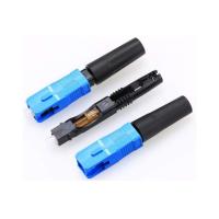 China Temperature Resistant Low IL FTTH SC UPC Singlemode Blue Optical Fiber Fast Connector for sale