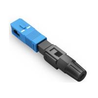 China Temperature Resistant Low IL FTTH SC UPC Singlemode Blue Optical Fiber Fast Connector for sale