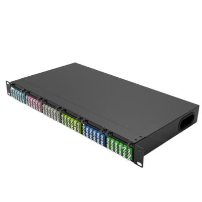 China Fiber Optic Equipment Patch Panel Cassette Module MPO Rack 1u 144 Core Upc/APC Black for sale