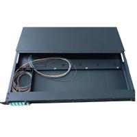 China Fiber Optic Equipment Patch Panel Cassette Module MPO Rack 1u 144 Core Upc/APC Black for sale