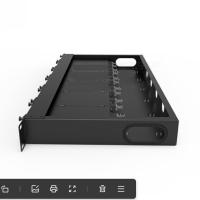 China Fiber Optic Equipment Patch Panel Cassette Module MPO Rack 1u 144 Core Upc/APC Black for sale