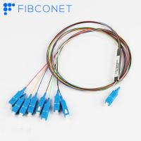China FTTH Optical PLC Splitter 1x8 ABS Box SC APC Steel Tube Connector for Communication for sale