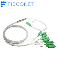 China FTTH Optical PLC Splitter 1x8 ABS Box SC APC Steel Tube Connector for Communication for sale