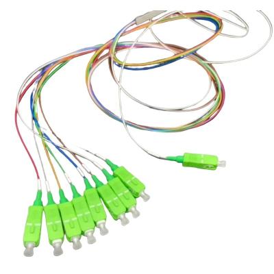 China FTTH Mini PLC Fiber Optic Splitter APC Steel Tube Connector for Communication Cables for sale