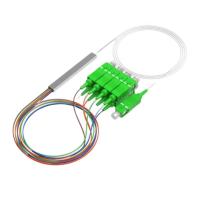 China FTTH Mini PLC Fiber Optic Splitter APC Steel Tube Connector for Communication Cables for sale