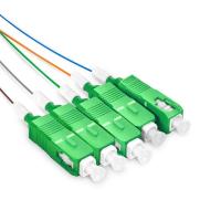 China 1260-1650nm Wavelength 1*5 PLC Fiber Optic Splitter for Dual Windows FTTH Equipment for sale