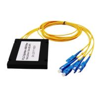 China FTTX Network ABS Box PLC Fiber Optic Splitter with SC LC FC ST APC UPC PC Connector for sale