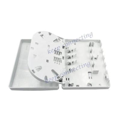 China 4 Ports Mini Optical Terminal Box for Fiber Optic Wall Outlet Made of PC ABS Material for sale