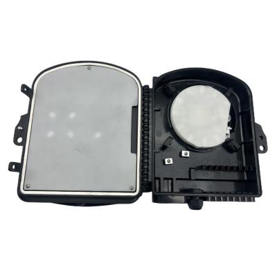 China Outdoor Fiber Distribution Box 24/12 Cores SC APC Indoor/Outdoor Wall Mounted Black for sale