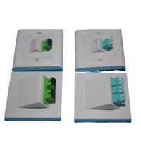 China Wall Outlet Box for FTTX FTTH 86 Type 4 Ports Fiber Optic Wall Mounted Face plate for sale