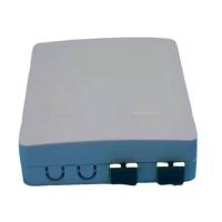 China FTTX Wall Outlet Box Indoor Mini Type SC LC SX DX APC/UPC 2/4 Port Fiber Optic Terminal for sale