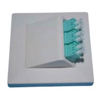 China FTTX Wall Outlet Box Indoor Mini Type SC LC SX DX APC/UPC 2/4 Port Fiber Optic Terminal for sale