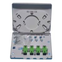 China FTTX Wall Outlet Box Indoor Mini Type SC LC SX DX APC/UPC 2/4 Port Fiber Optic Terminal for sale