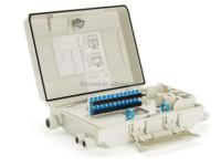 China FTTX 16-Core Fiber Optic Distribution Box GF-KSW-24A 24-Core PC ABS Drop cable 24pcs for sale