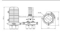 China Temperature -40C- 60C Closure Box IP68 48 Core Fiber Optic Splice Outdoor Dome Cable for sale
