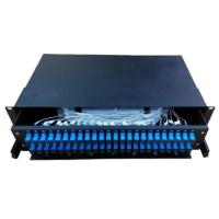 China 48-Port 144-Core LC SC Fiber Optic Equipment 24-Fiber Distribution Frame with MTP MPO ODF Face Plate for sale