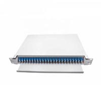 China 3G Network 19 Inch Rack Mounting 24 Core SC FC Fiber Optical Patch Panel ODF Adapter for sale